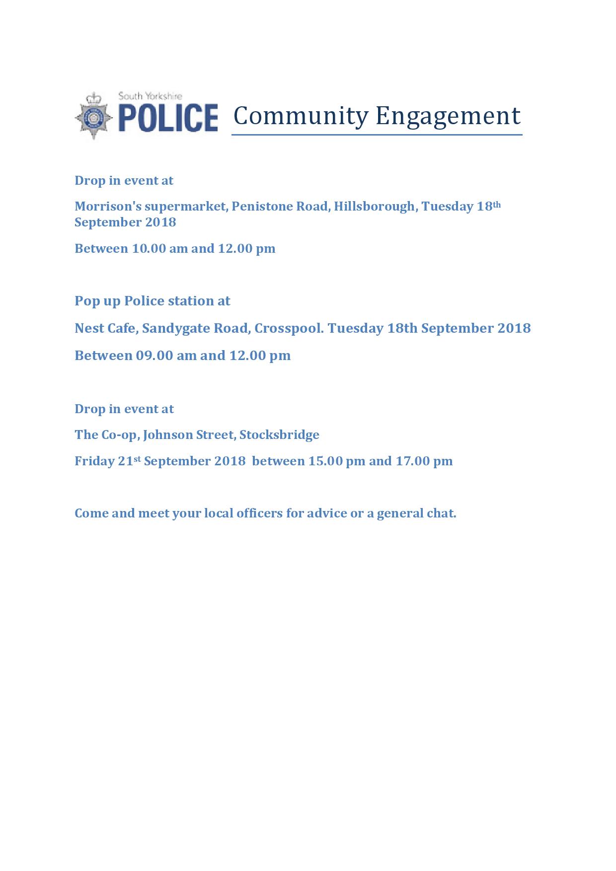Police Drop-in event – Crosspool News – crosspool.info