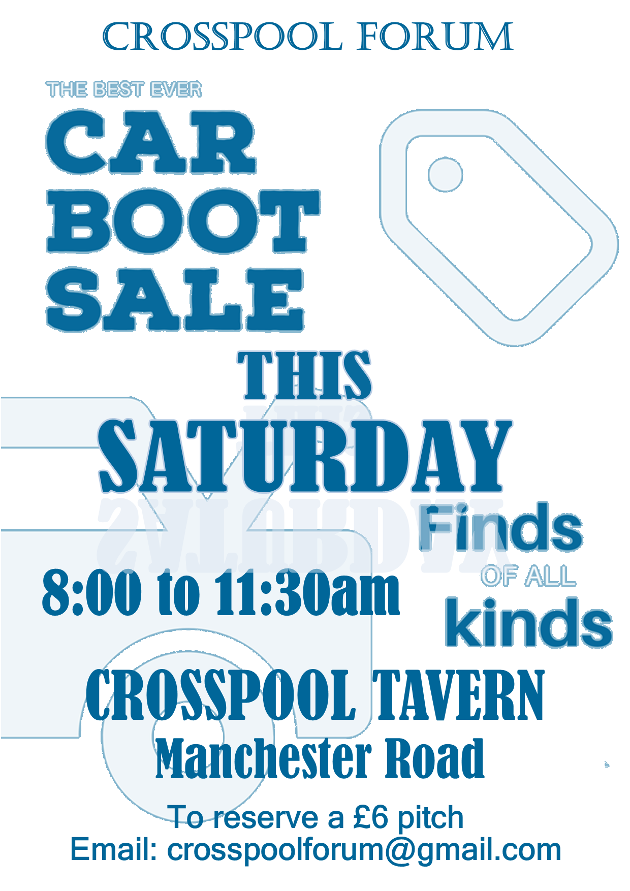 Car Boot Sale This Saturday – Crosspool News – crosspool.info